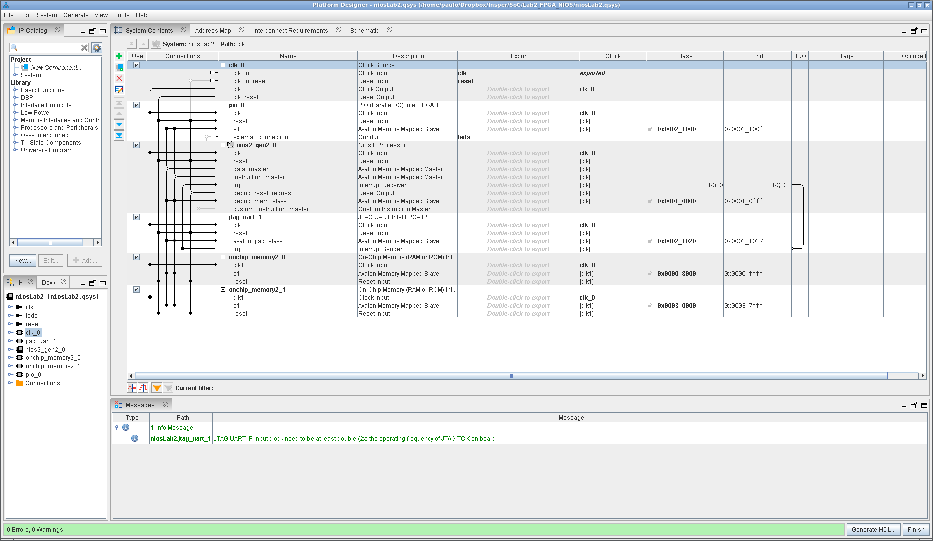 Tutorial Fpga Nios Possiveis Problemas Soc And Embedded Linux